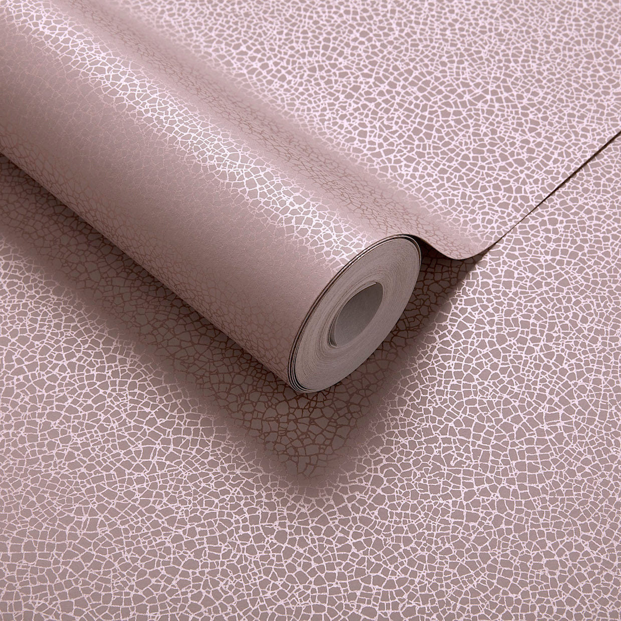 Rosa tapet med småt kobber mønster - Køb Elodie tapeter her