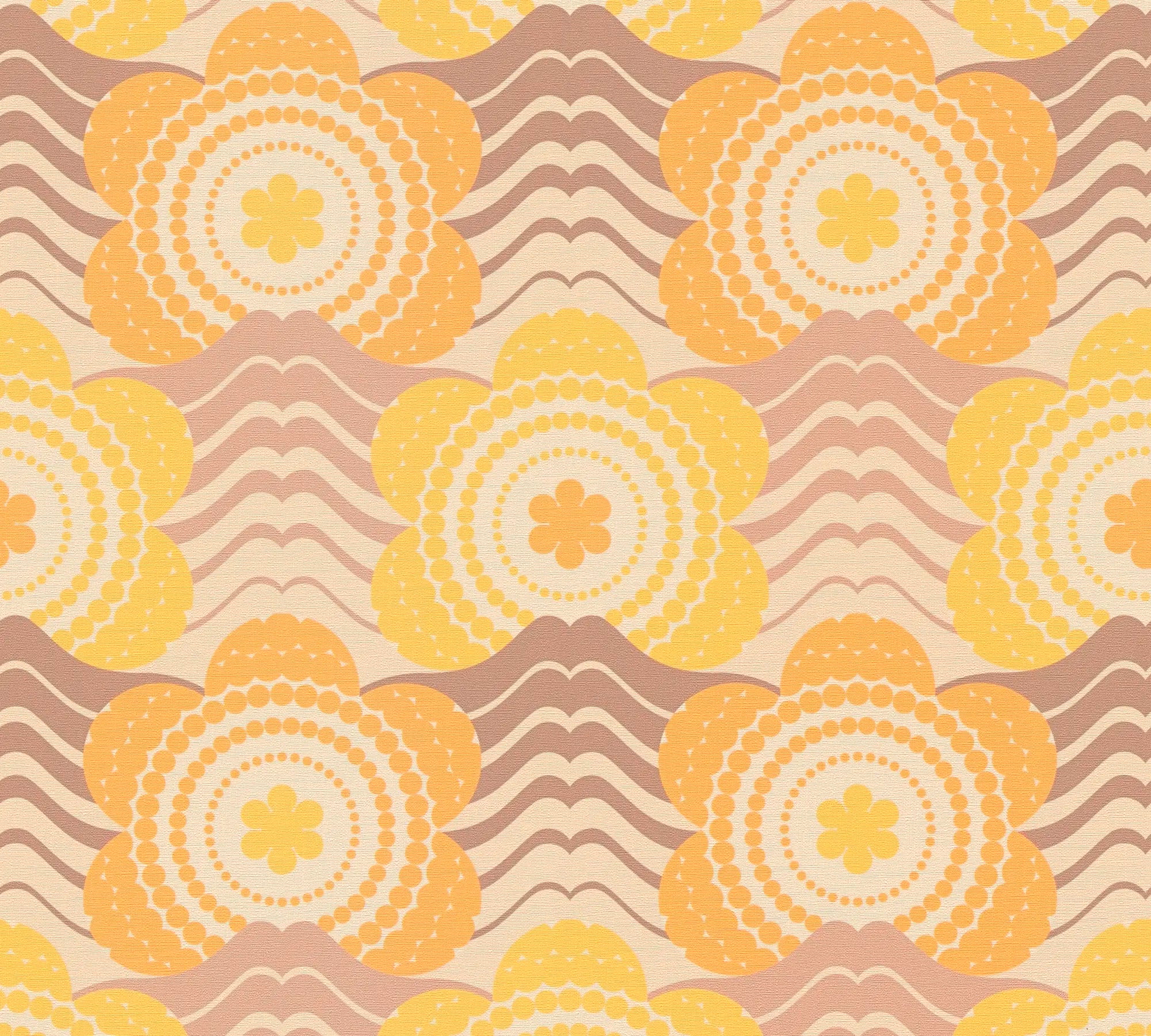 Patricia - Honey Gold: Retro Chic Tapet til Dit Hjem - Elegance og Stil